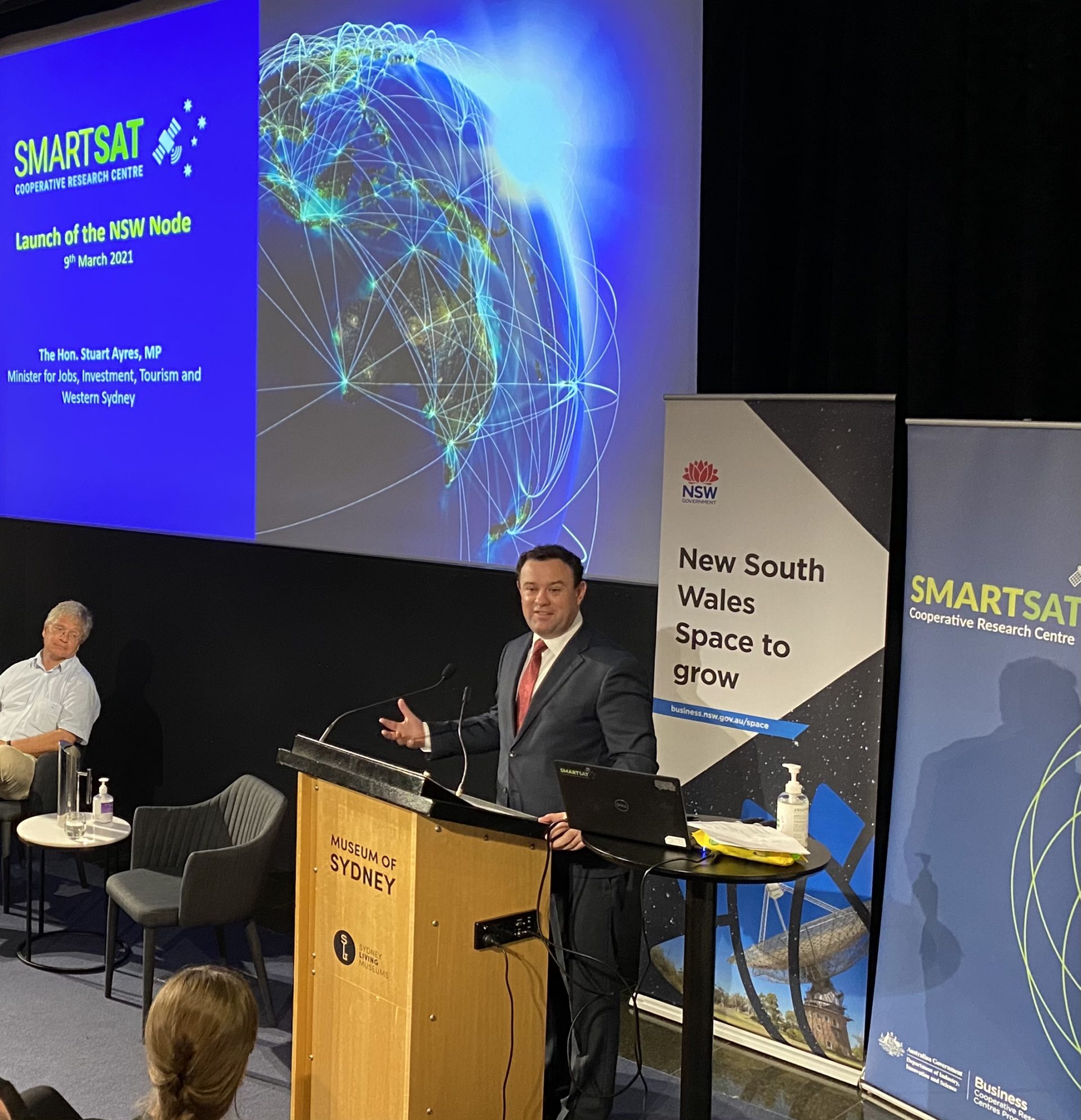 SmartSat NSW Node launched by Minister Stuart Ayres - SmartSat CRC